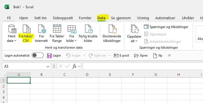 Hvordan konvertere en csv-fil til Excel